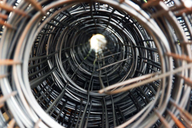 Close Up of Steel Wire Mesh Net Roll for Structural and Construction ...