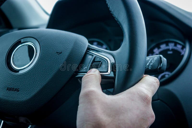 Control Buttons on Steering Wheel Stock Image - Image of dashboard ...