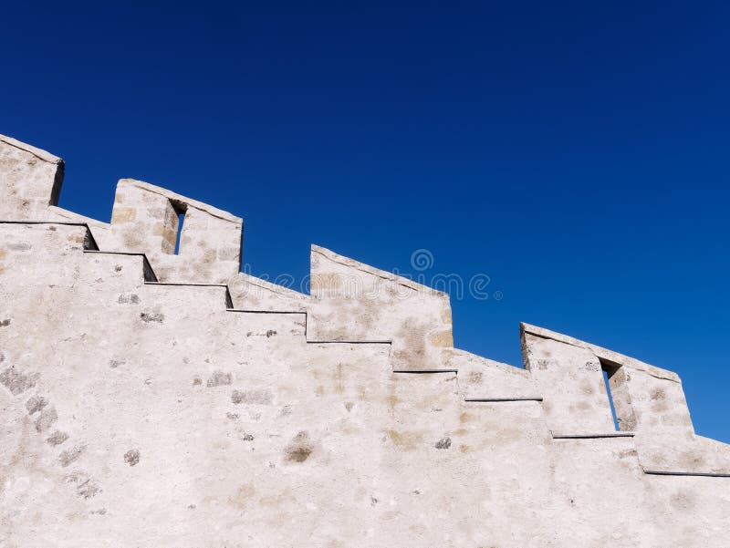Stepped Gable, a Step Pattern Design Above the Roof Against Blue Sky ...