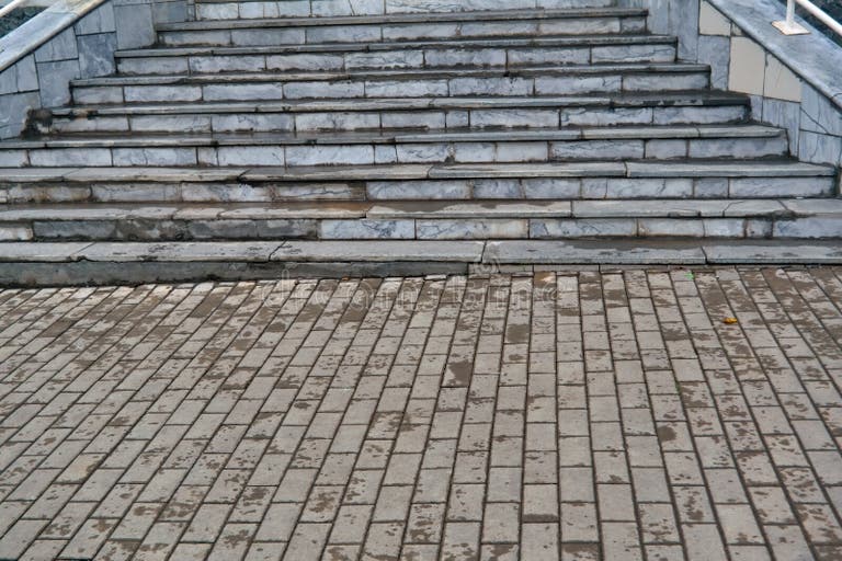 Close Up Stone Steps Texture. Close-up of Steps Covered with Raindrops ...