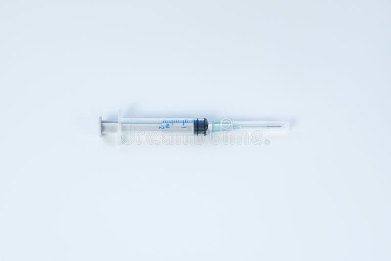 Close Up of Sterile Syringe on the Table Stock Image - Image of ...