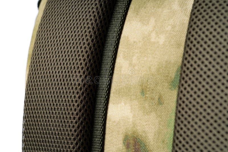 Close Up Still Life of a Green Army Tactical Backpack Stock Photo ...
