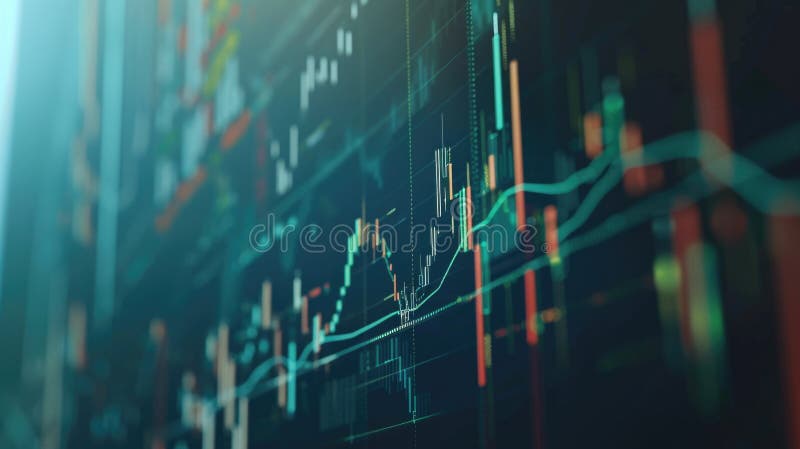 Close Up of Stock Chart on Computer Screen. Suitable for Financial ...