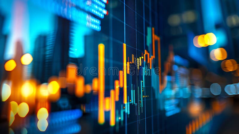 Close Up of Stock Chart on Wall Stock Image - Image of report, graph ...
