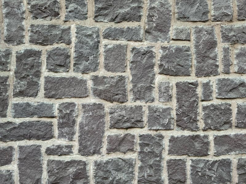 Close-up of a Stone Brick Wall with Irregular Rectangular Shapes in ...