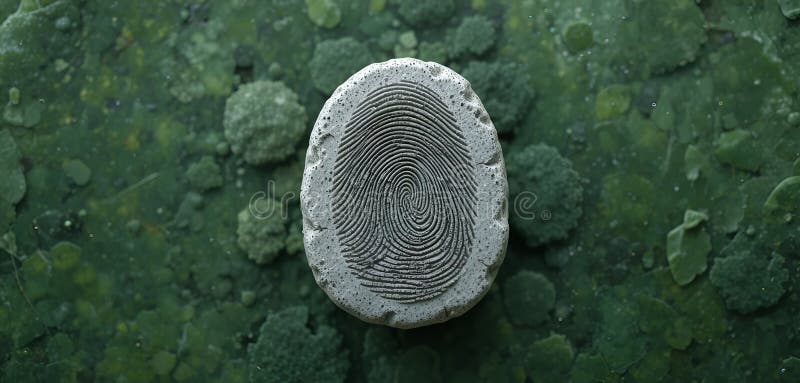 Close Up of a Stone with Human Fingerprint Stock Photo - Image of iron ...