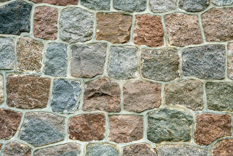 Close Up Stone and Mortar Wall for Background Stock Image - Image of ...