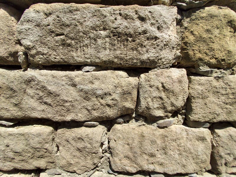 Close Up of the Stone Rock Wall. Stock Photo - Image of history ...