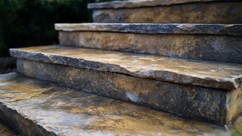 Close-up of Stone Steps with Rough Texture Stock Illustration ...