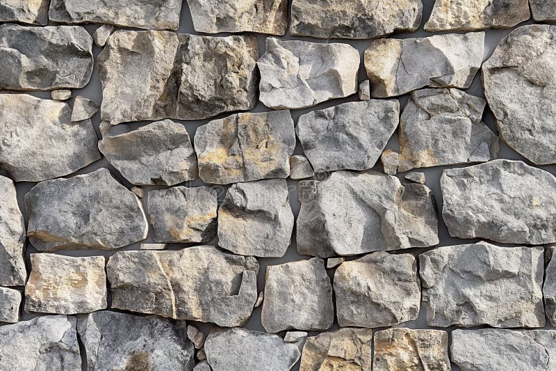 Close-up of Stone Wall Composed of Large, Irregularly Shaped Stones in ...