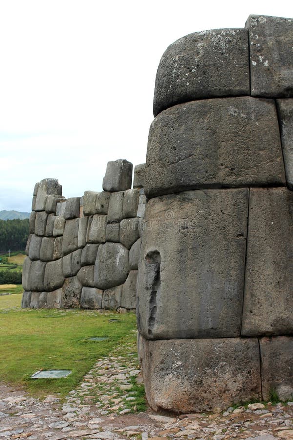 Close Up of Stone Wall in Sacsayhuaman Stock Photo - Image of stone ...