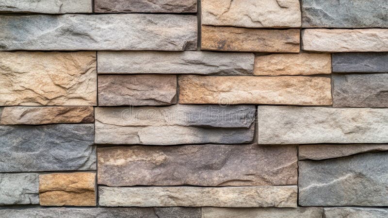 A Close-up of a Stone Wall with Various Shades of Brown, Gray, and Tan ...