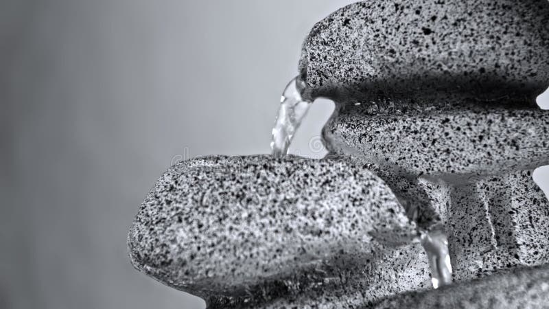 Close Up of a Stone Waterfall with Water Dripping from it. 4K Loop ...