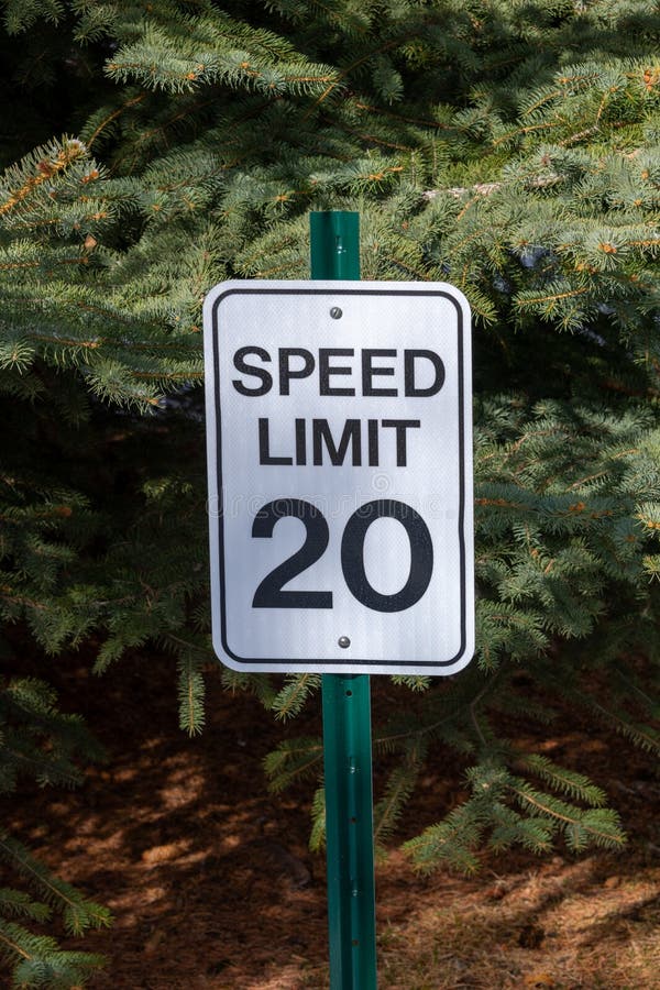 A Close Up of a Speed Limit Sign Stock Image - Image of post, highway ...