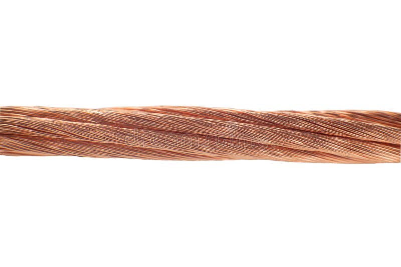 Close Up of Stranded Copper Wire Stock Illustration - Illustration of ...