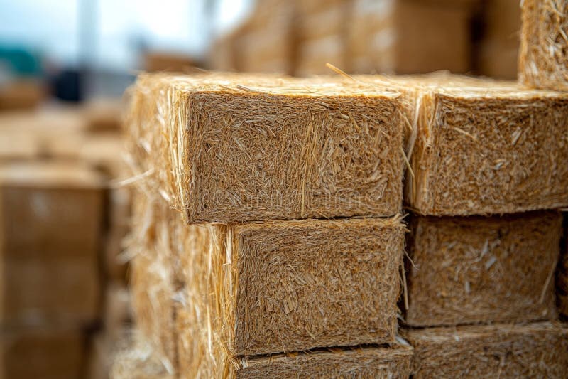 Close-up of Straw Bales, Highlighting Their Texture and Use As ...