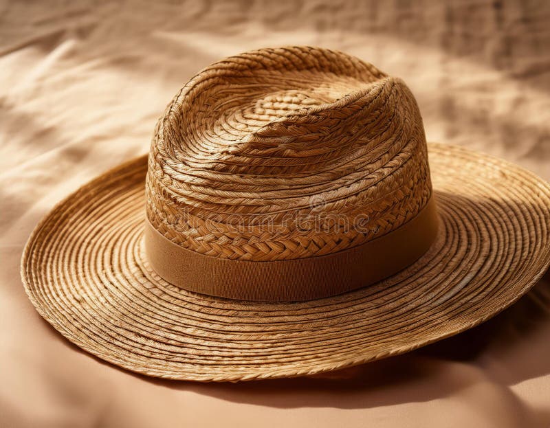 Close-Up of a Straw Hat with Natural Weaving Patterns Stock ...