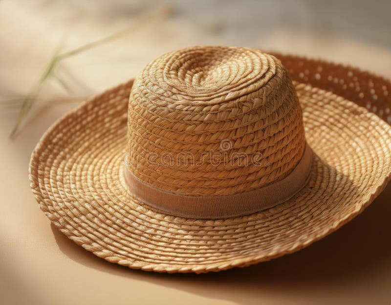 Close-Up of a Straw Hat with Natural Weaving Patterns Stock ...