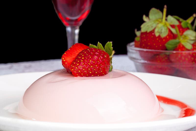 Close Up Strawberry Pudding Dessert Stock Photo - Image of decorated ...
