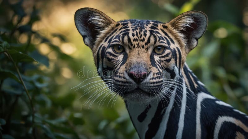 A Close-up of a Striking Tiger with Distinctive Markings in a Natural ...