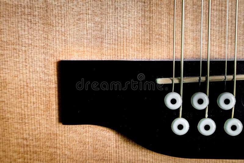 Close Up of 12 String Guitar Bridge and Body Stock Image - Image of ...