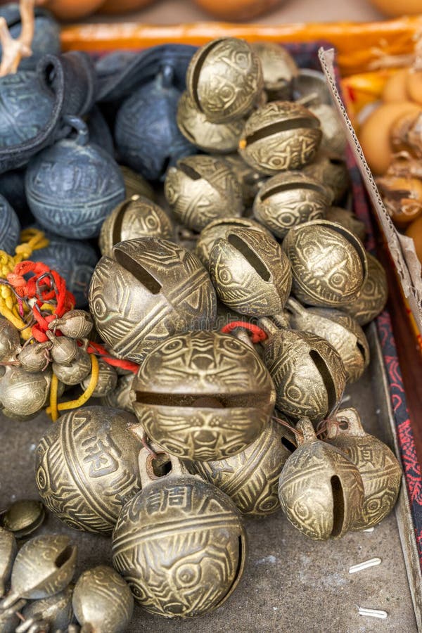 Close-up of a String of Traditional Chinese Bells Stock Image - Image ...