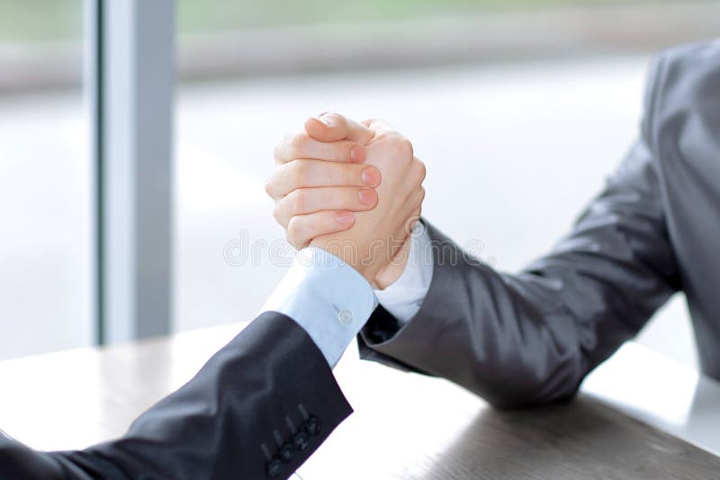 Close Up. Strong Handshake of Business People Stock Photo - Image of ...