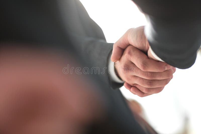 Close Up. Strong Handshake of Business People Stock Photo - Image of ...