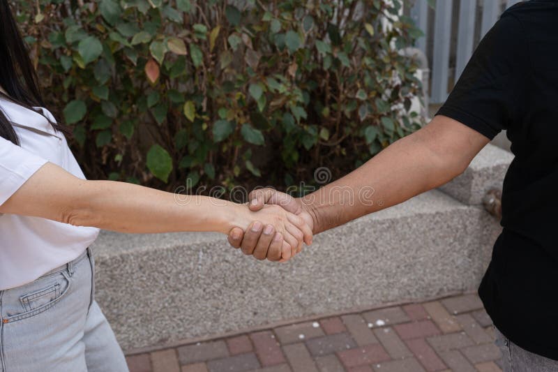 Firm Handshake Representing Strength, Trust, and Respect Stock Photo ...