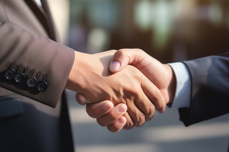 Close-up of Strong Male Handshake Stock Illustration - Illustration of ...