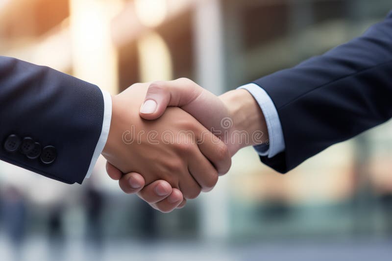 Close-up of Strong Male Handshake Stock Illustration - Illustration of ...