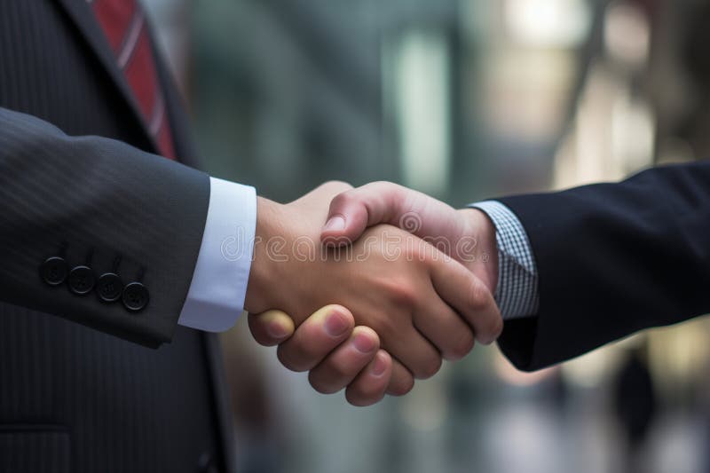 Close-up of Strong Male Handshake Stock Illustration - Illustration of ...