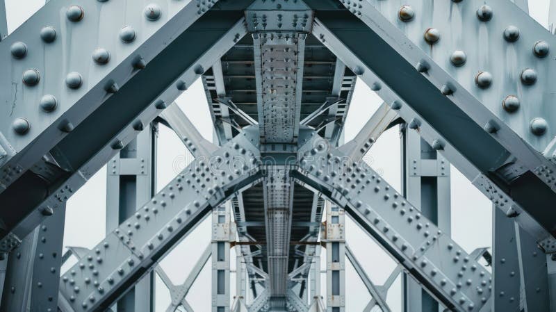 Close-up of the Structural Details of a Suspension Stock Illustration ...