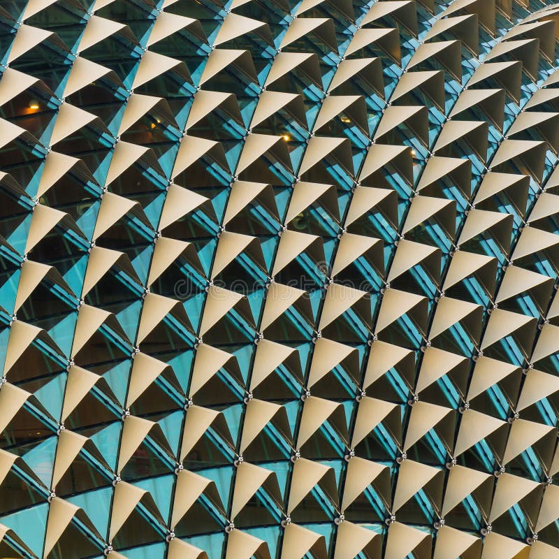 Close Up Structure Pattern in a High Rise Building Stock Image - Image ...