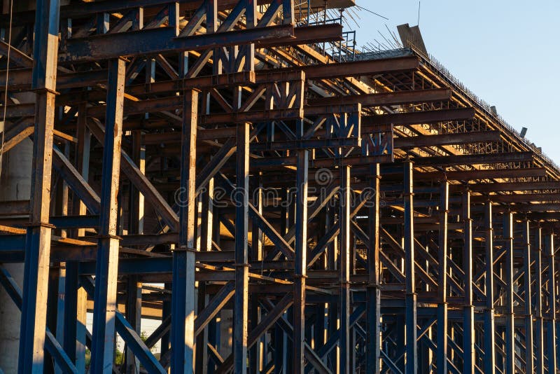 Close Up of Structure Road Construction of Expressway Under ...