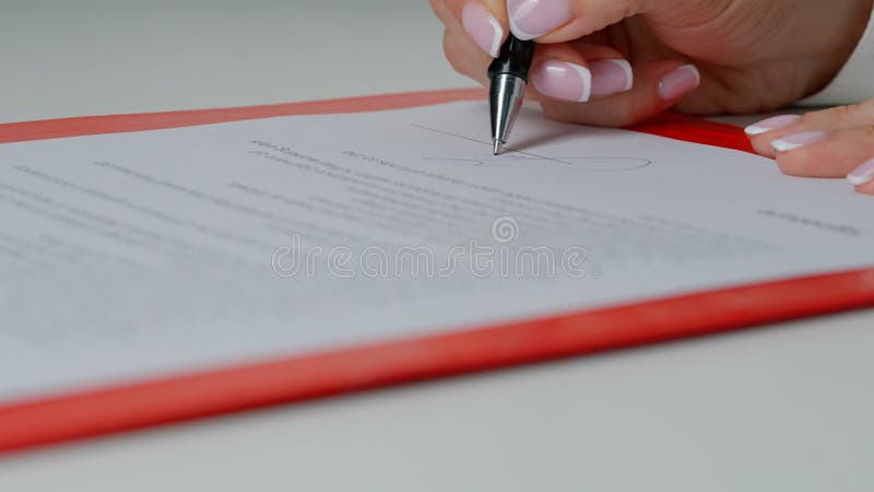 Close Up of Student Hand Underlining a Document on a Desk at Home ...