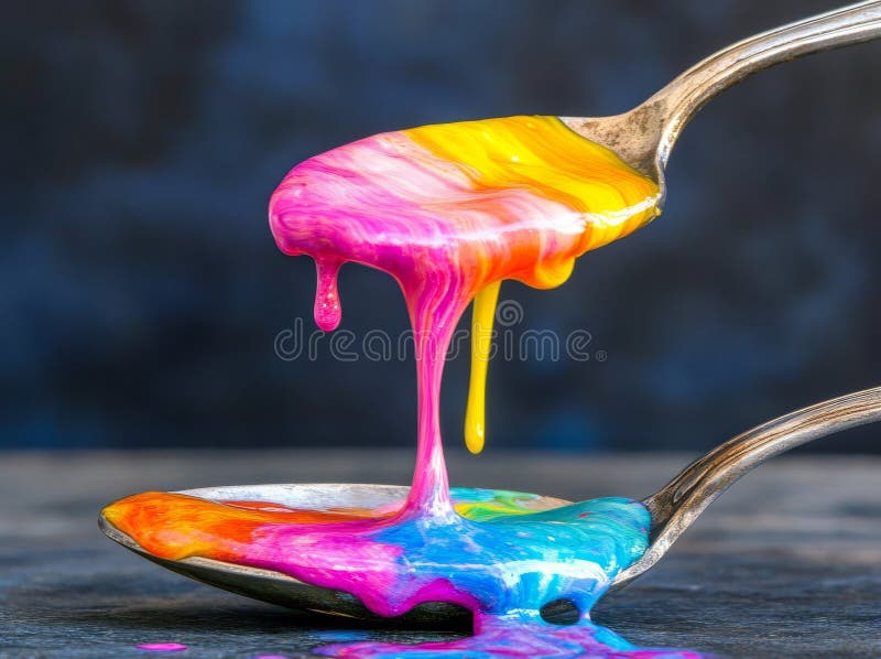 Close-up Studio Footage Shows Liquid Sugar Wax Dripping Off a Spatula ...