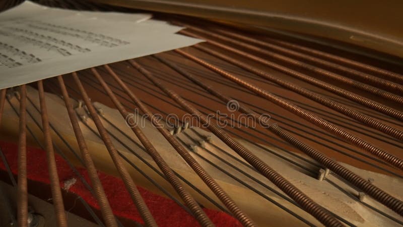 Close Up Studio Shot of Classical Piano. Shot Inside the Piano with ...