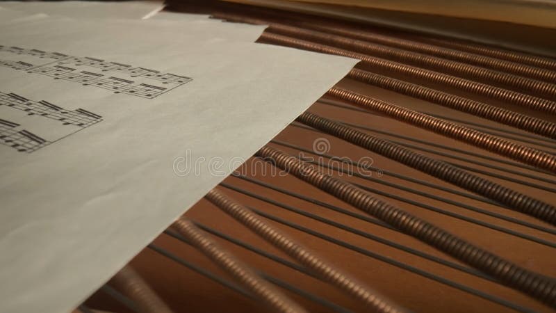 Close Up Studio Shot of Classical Piano. Shot Inside the Piano with ...