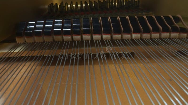 Close Up Studio Shot of Classical Piano. Shot Inside the Piano with ...