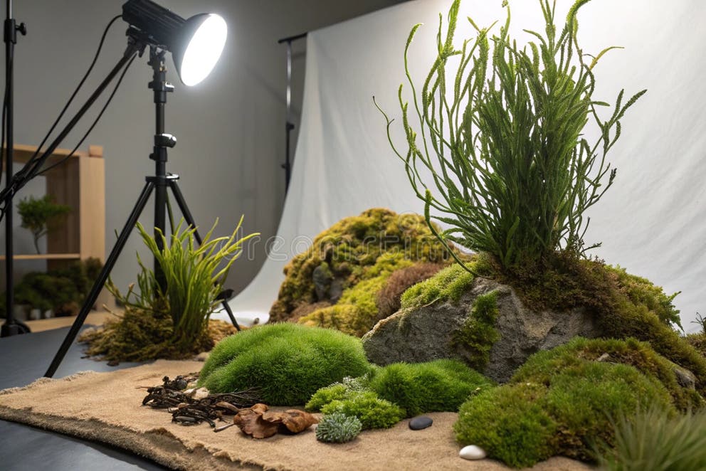 Algae and Moss in Studio Still Life Stock Illustration - Illustration of algae, neutral: 366492097