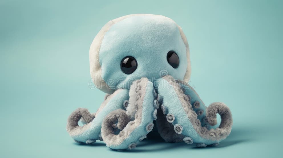 A Close-up of a Stuffed Octopus Generative AI Stock Illustration ...