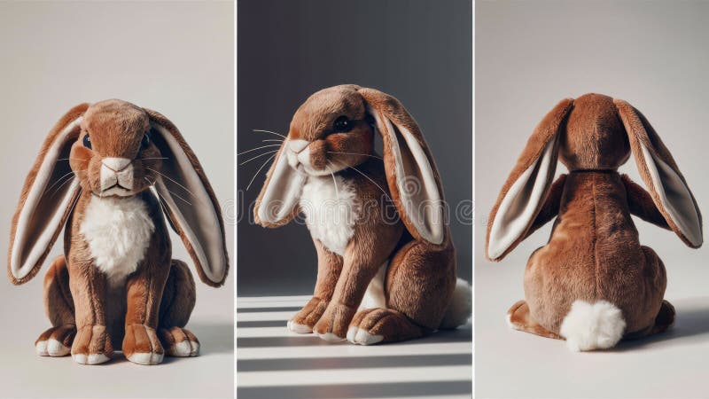 A Close Up of a Stuffed Rabbit Sitting on the Ground, AI Stock ...
