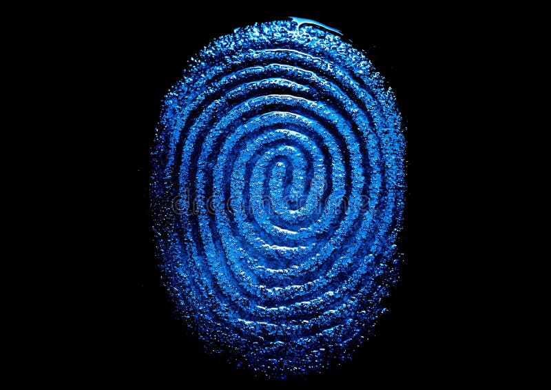 Abstract Blue Fingerprint Spiral Identity Security Texture AI Generated ...