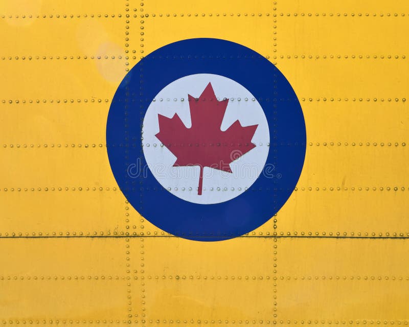 Close-up of Stylized Red Maple Leaf in a White Circle Bordered by Blue ...