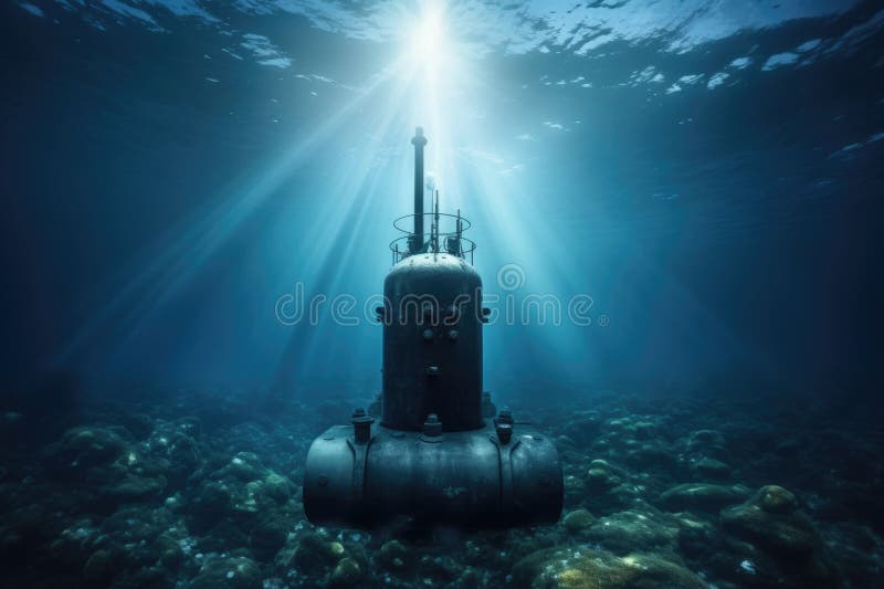 Close-up of a Submarines Periscope Rising from the Water Stock Photo ...