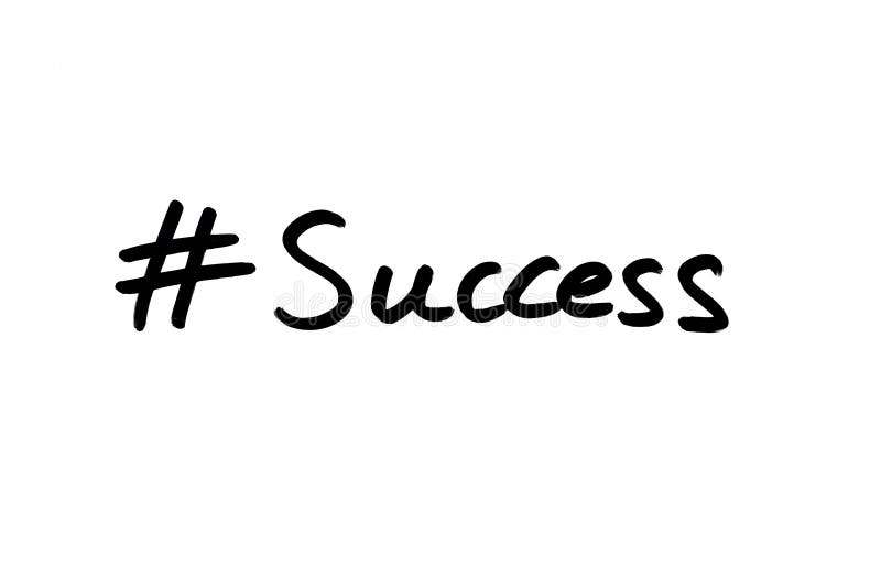 Hashtag Success stock illustration. Illustration of handwriting - 168764123