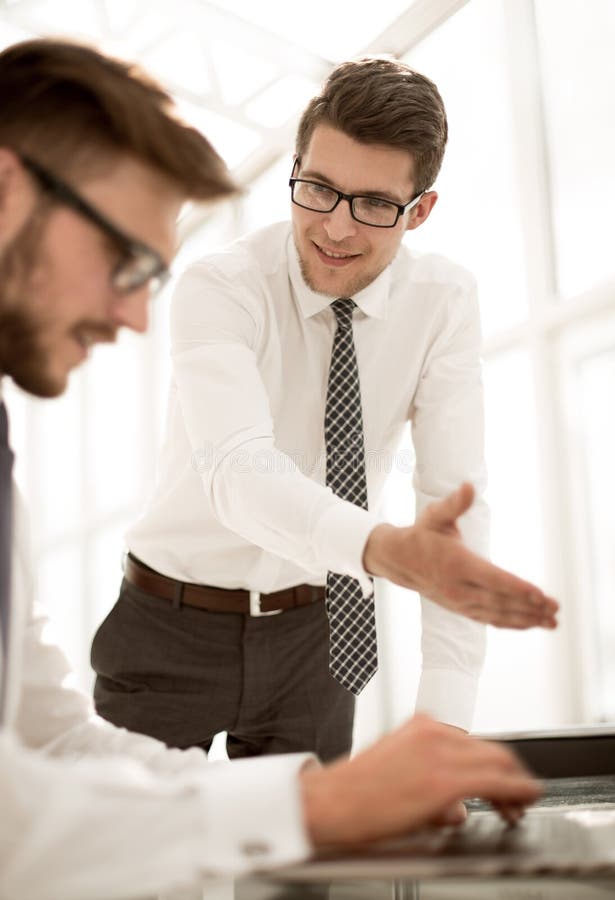 Close Up. Successful Employees are Working on a New Commercial Project ...