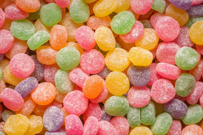 Close Up of Sugar Coated Candy with Various Colors Stock Photo - Image ...