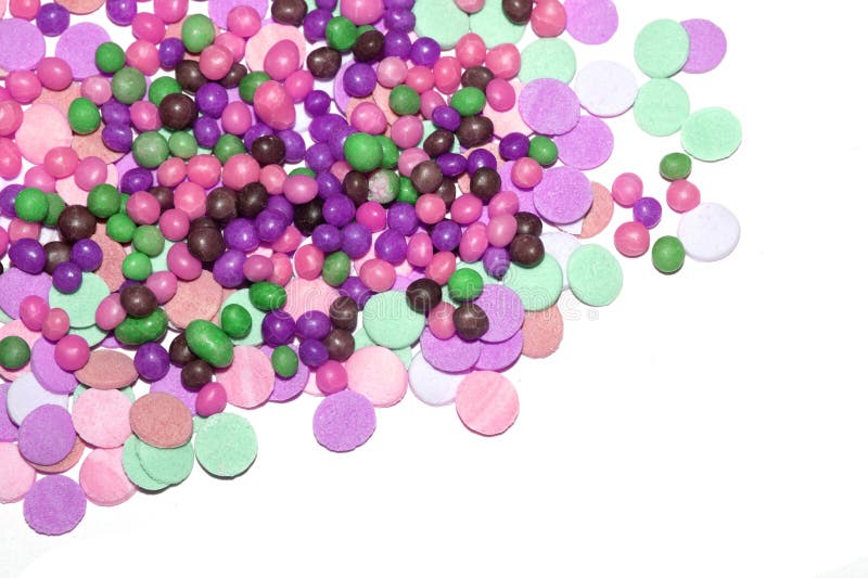 Close Up of Sugar Paper Confetti Circle Spots and Colour Dots on White ...